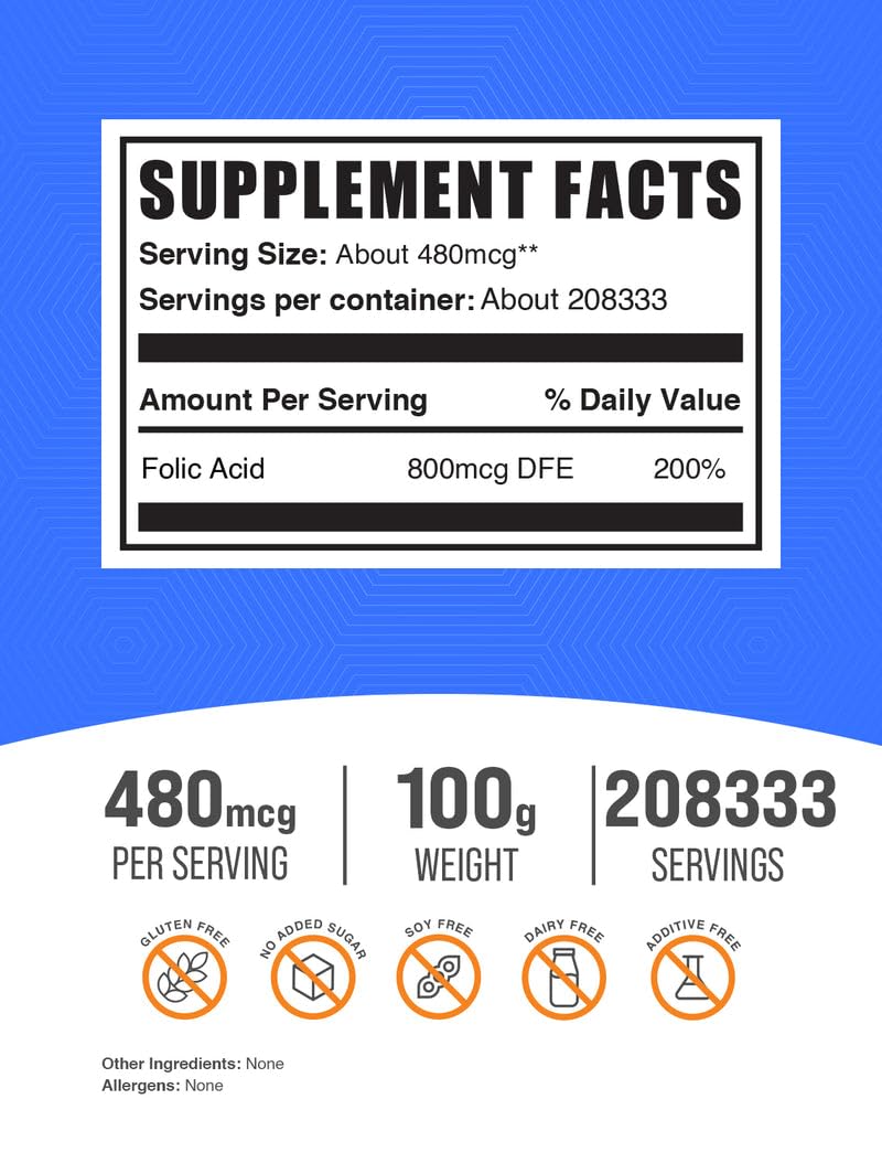 bulk folate supplement for health