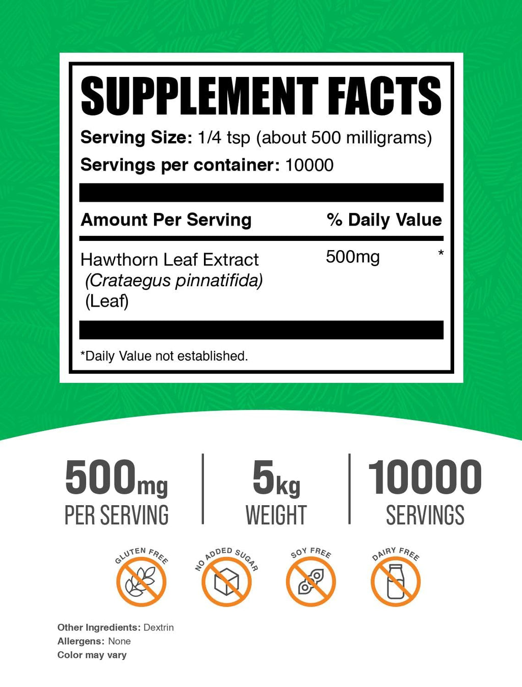 Bulk hawthorn leaf extract for health
