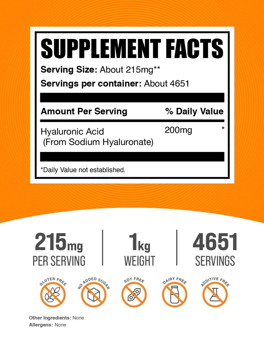 Bulk hyaluronic acid for skin health
