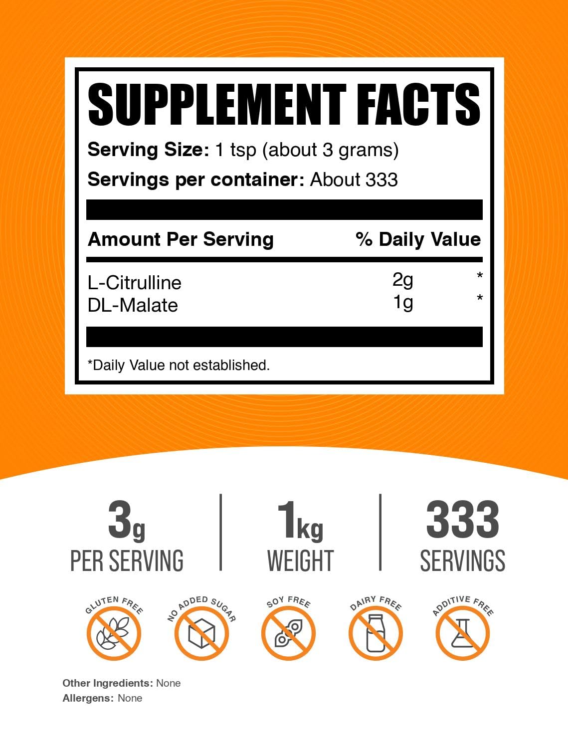 bulk L-Citrulline Malate for energy
