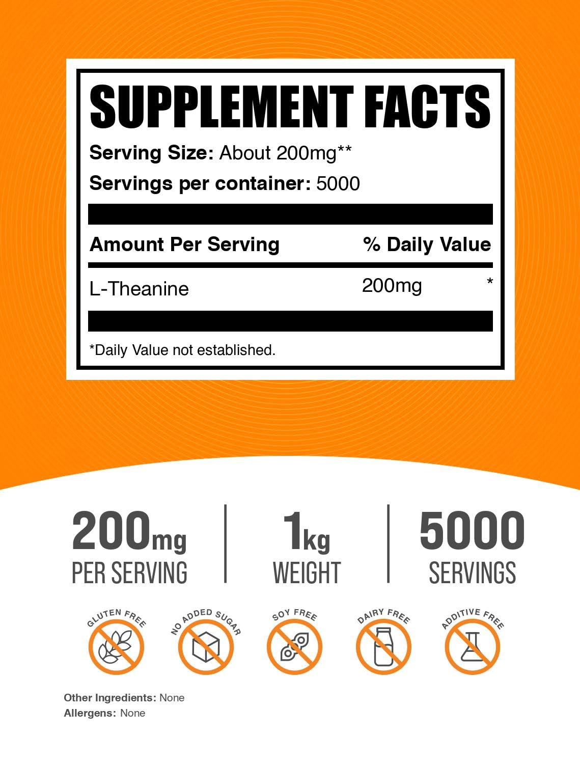 bulk l-theanine supplement 200 mg