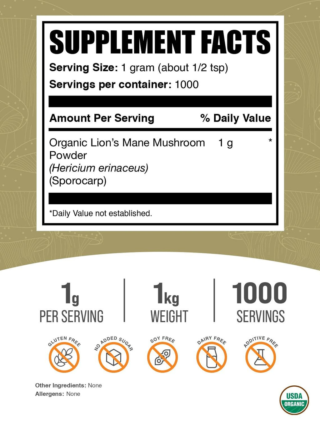 bulk lion's mane supplement for health