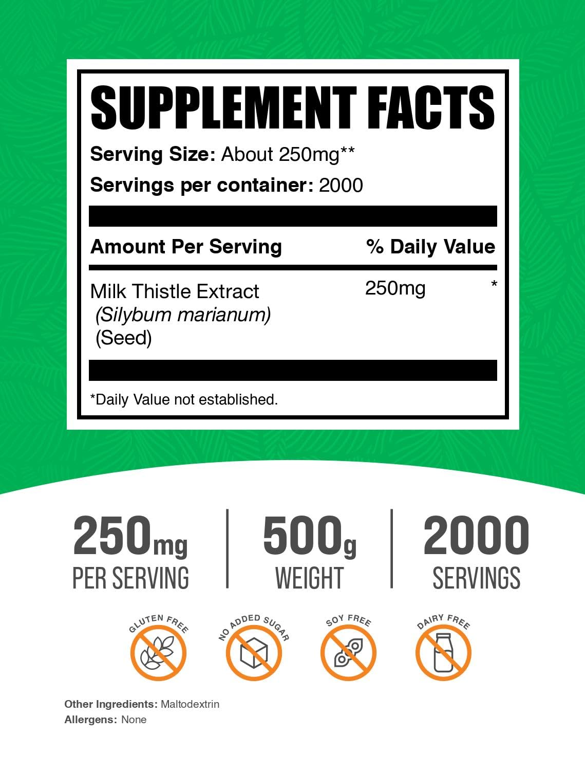 bulk milk thistle powder supplement