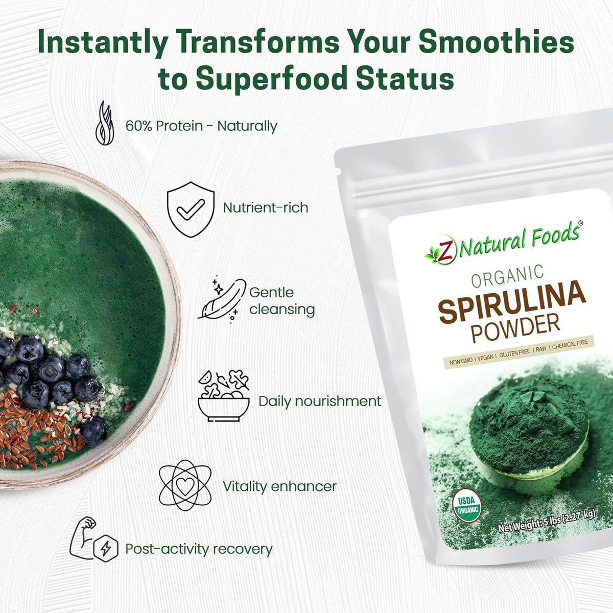 bulk organic spirulina for baking