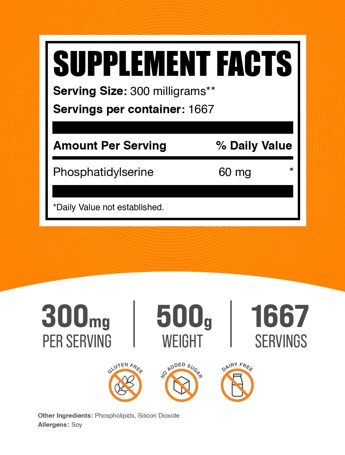 Bulk phosphatidylserine for mental clarity