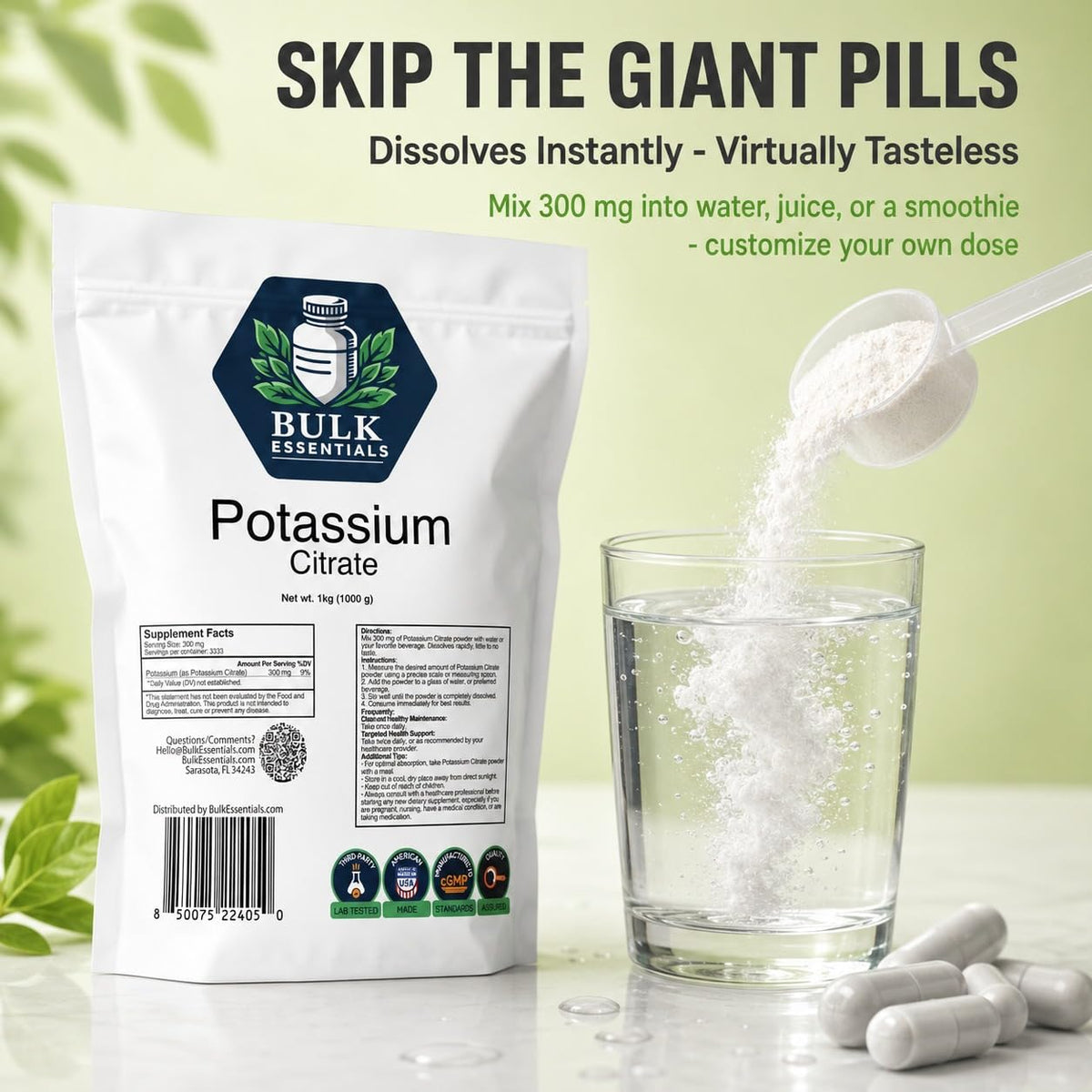 Bulk potassium citrate supplement 300 mg
