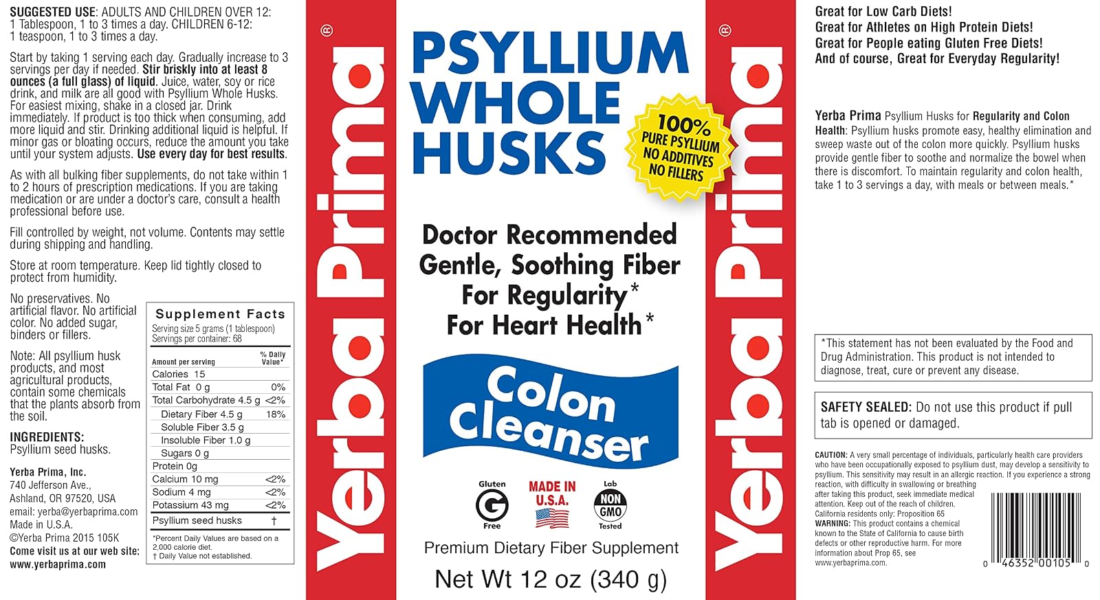 bulk psyllium husk for daily fiber intake