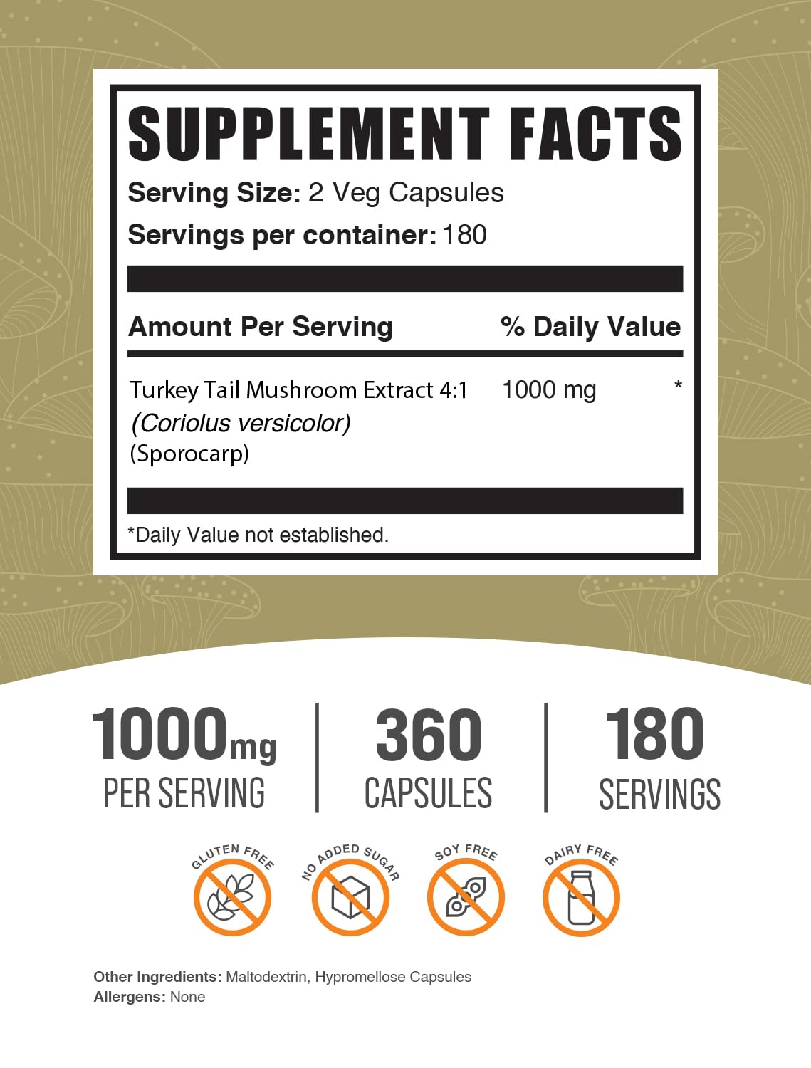 bulk turkey tail mushroom supplement