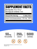 bulk vitamin D3 5000 IU supplement