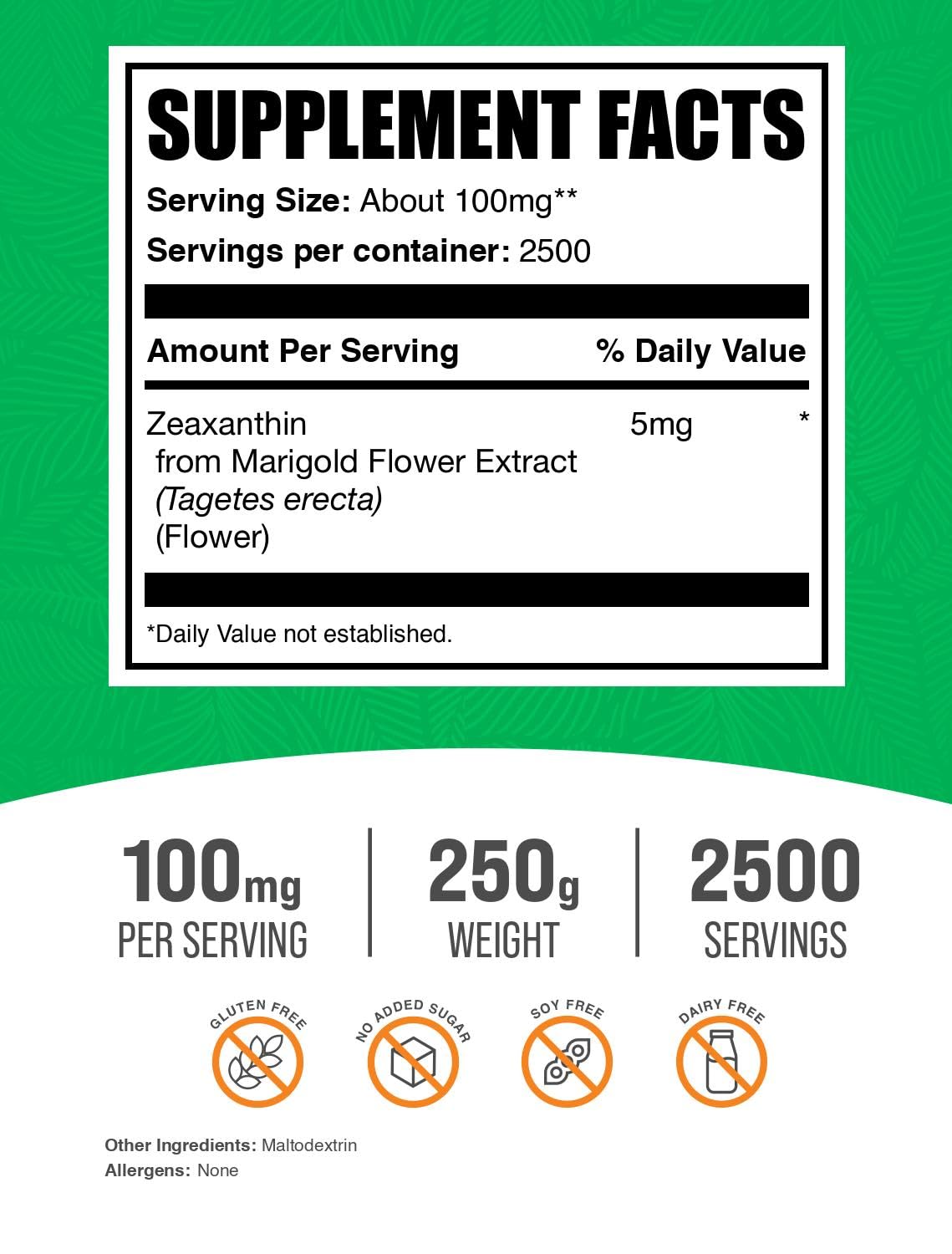 bulk zeaxanthin supplement for vision