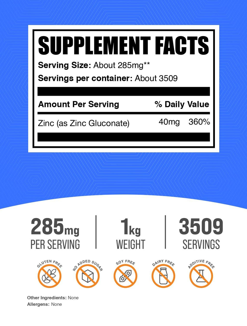 bulk zinc supplement for immunity