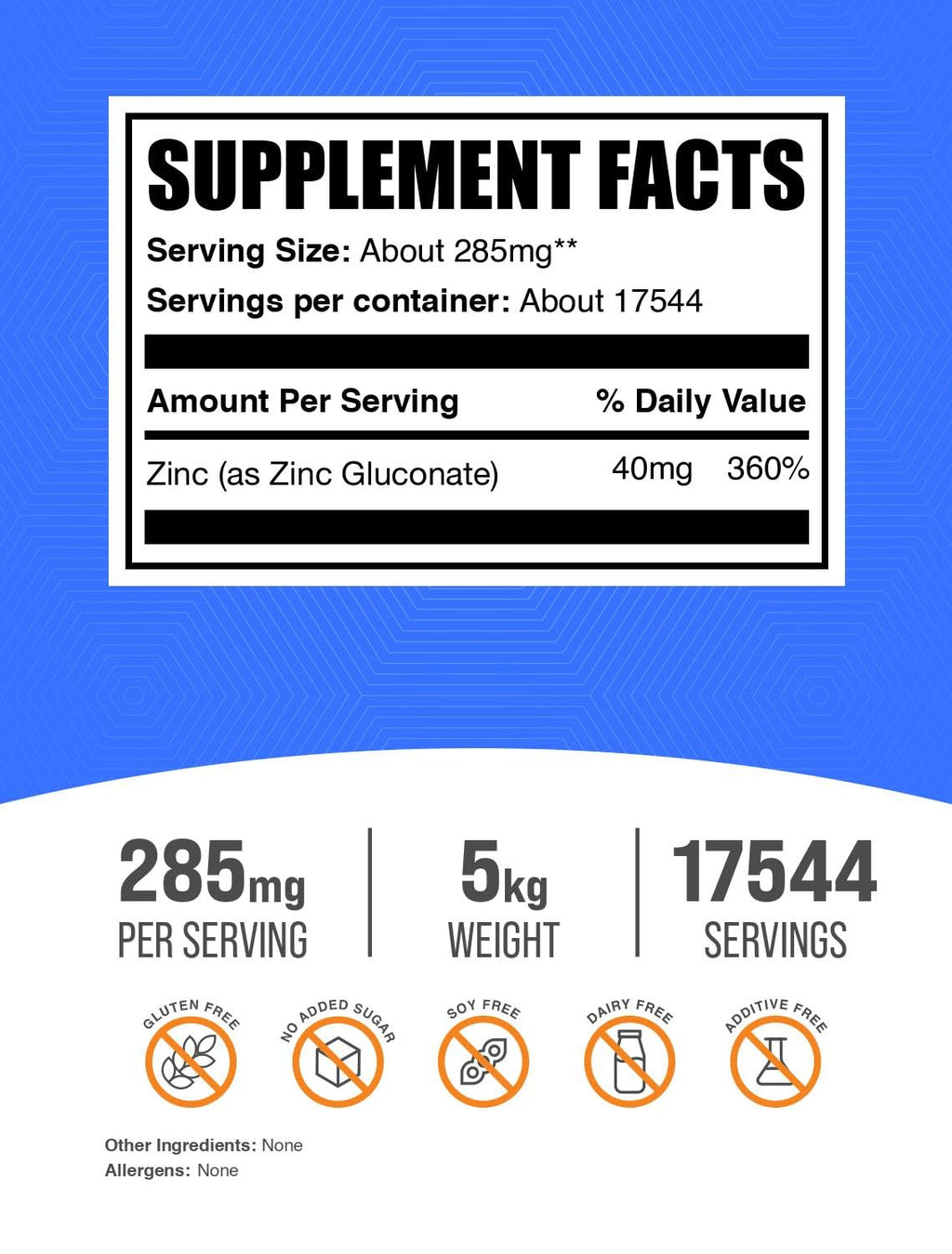 bulk zinc supplement for immunity