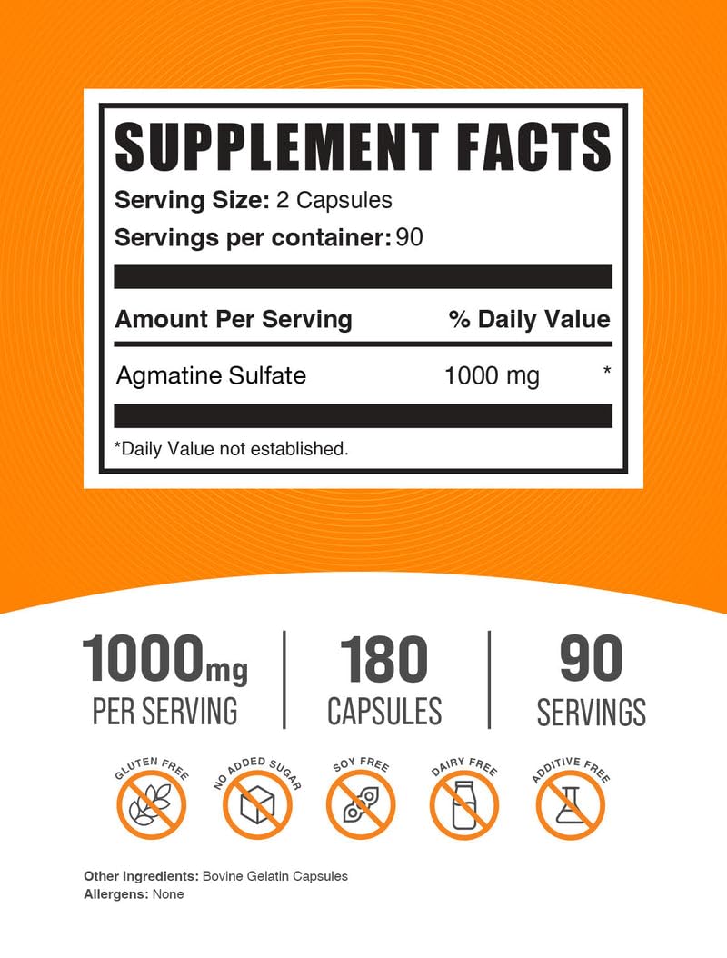 BulkSupplements Agmatine sulfate benefits