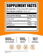BulkSupplements Alpha GPC 300 mg supplement