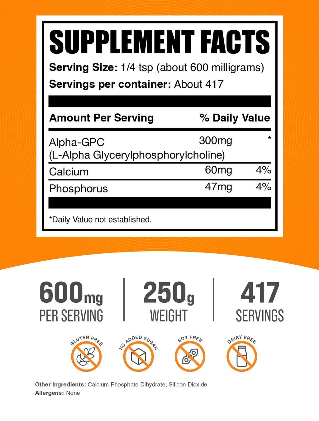 BulkSupplements Alpha GPC choline supplement