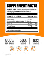 BulkSupplements Alpha GPC choline supplement
