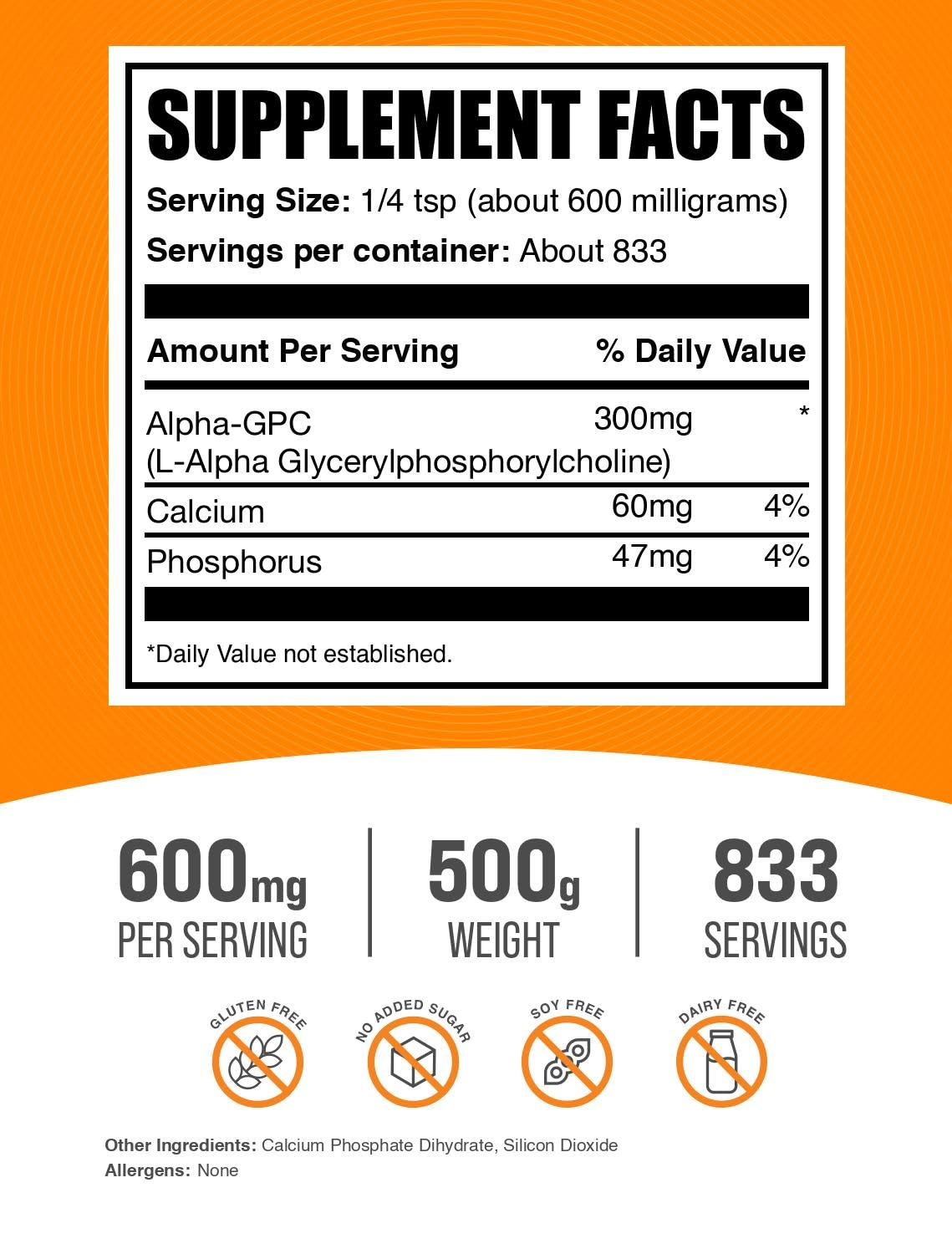 BulkSupplements Alpha GPC choline supplement