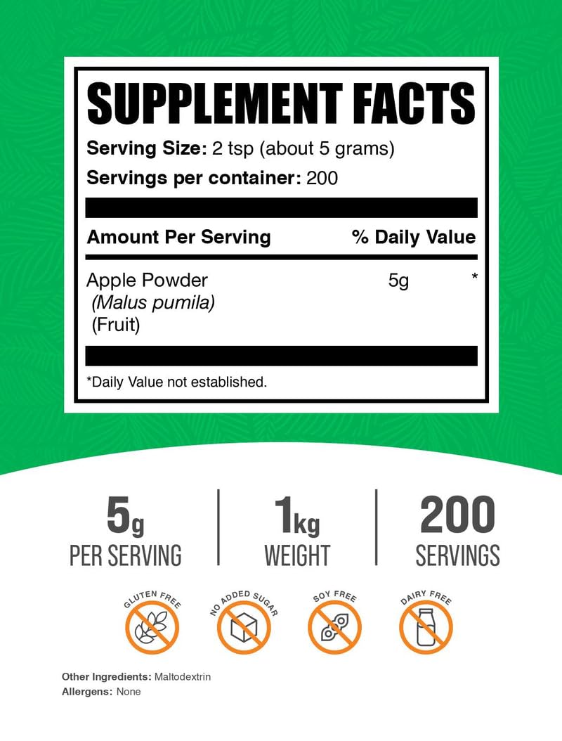 BulkSupplements apple powder benefits