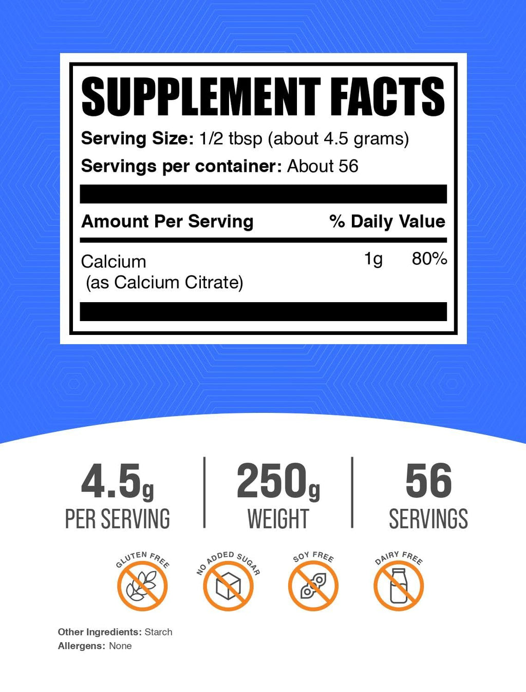 BulkSupplements calcium citrate for bone health