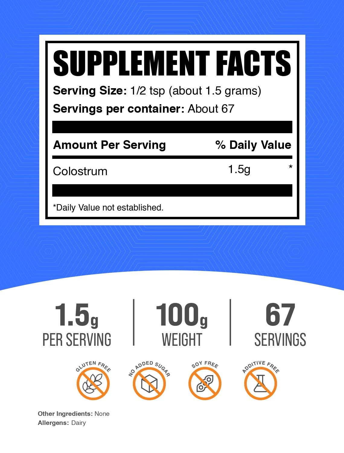 BulkSupplements colostrum powder benefits