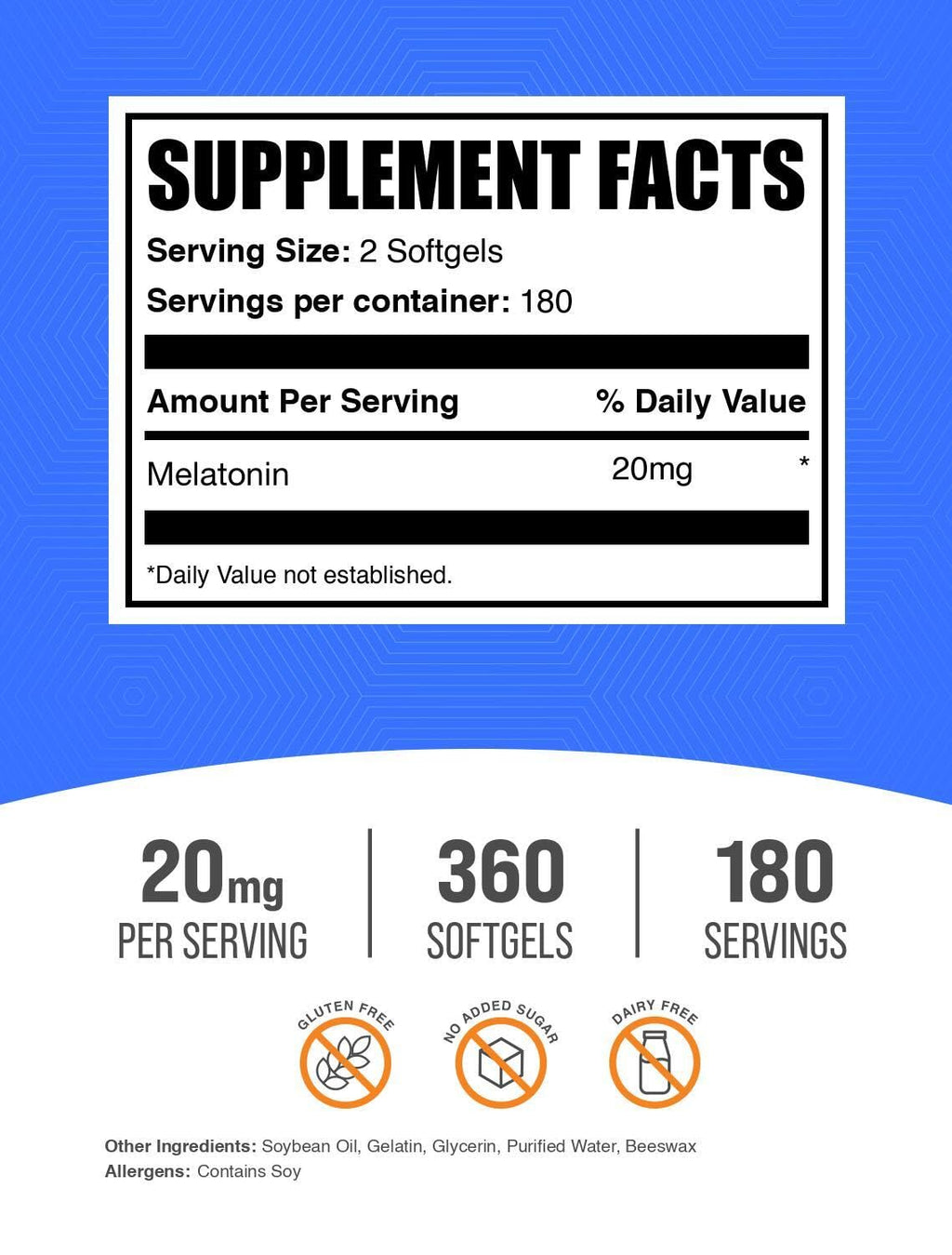 BulkSupplements.com melatonin softgels for relaxation