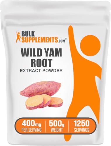BulkSupplements.com Wild Yam Extract Powder - Herbal Supplement from Root, Gluten Free, 400mg per Serving, 500g (1.1 lbs) - Blended Vitamin & Mineral - 2