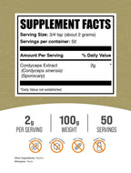 BulkSupplements cordyceps for energy boost
