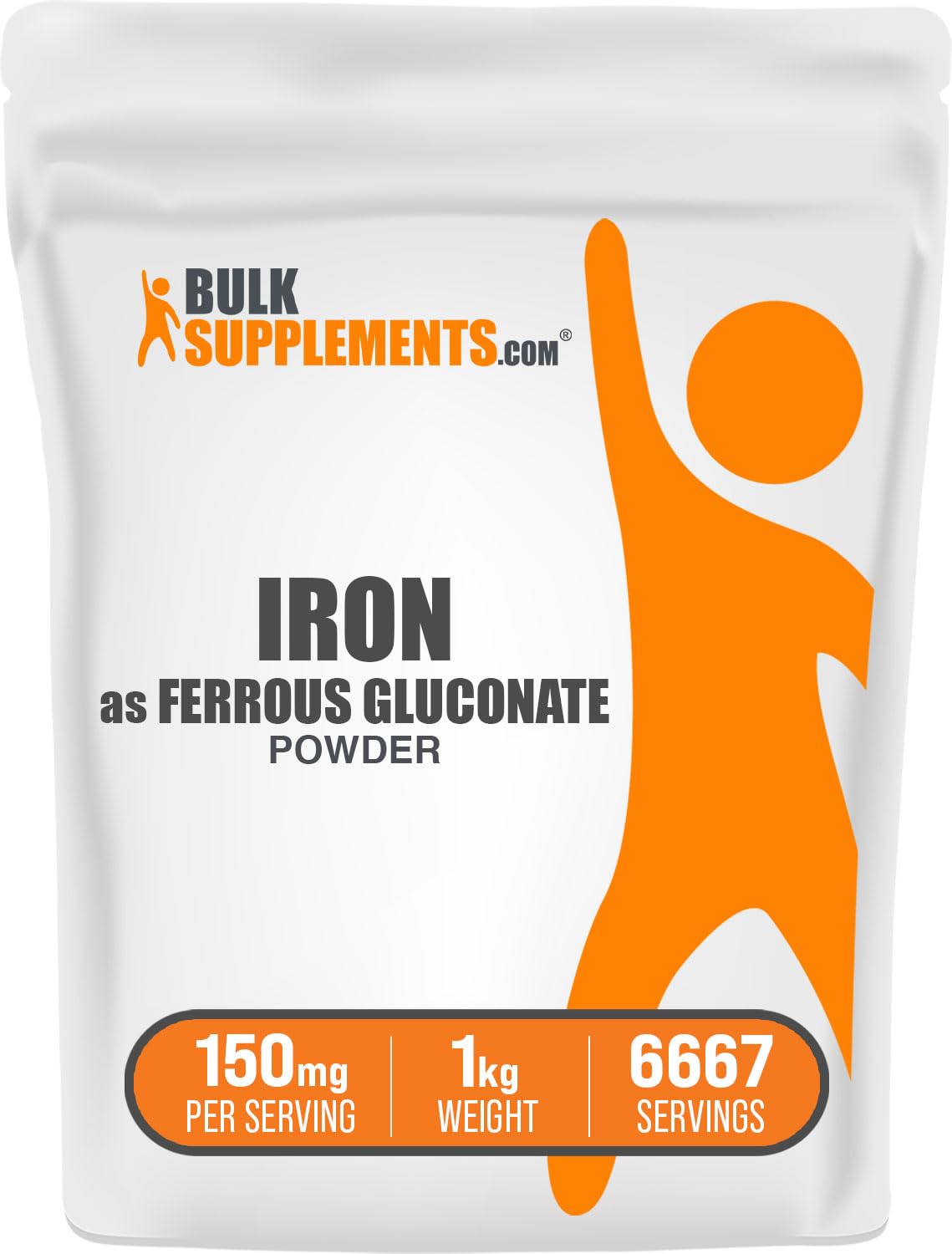 BulkSupplements Ferrous Gluconate powder