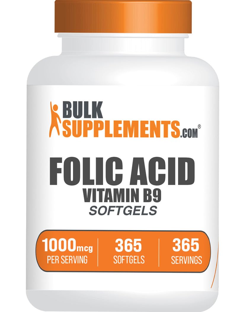 BulkSupplements folic acid softgels