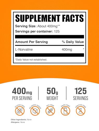 BulkSupplements L-Norvaline for muscle support
