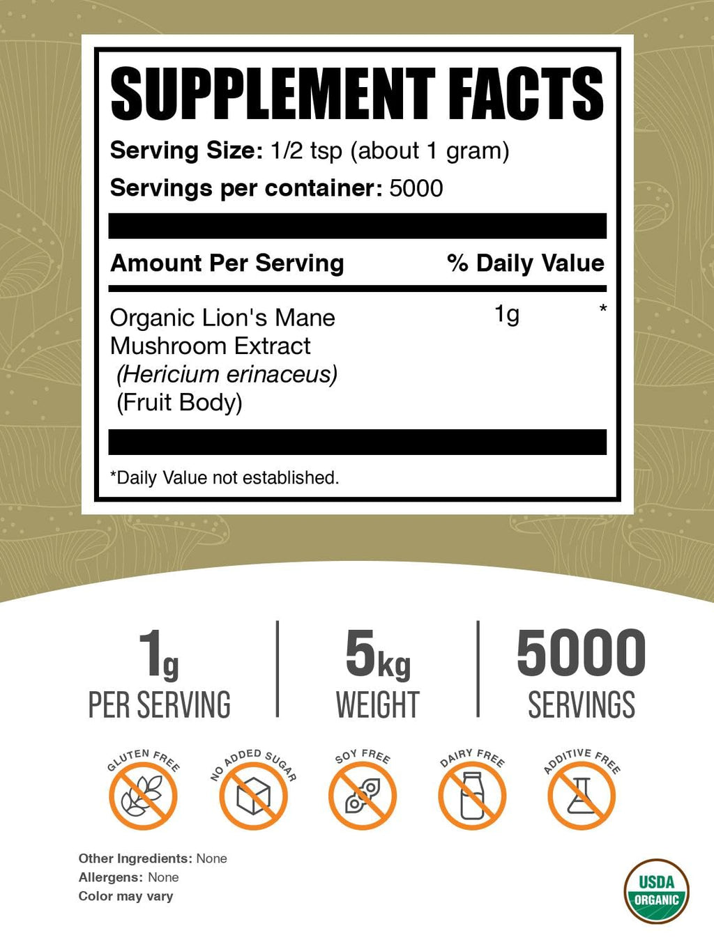 BulkSupplements Lion's Mane extract benefits