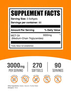BulkSupplements MCT oil 3000 mg