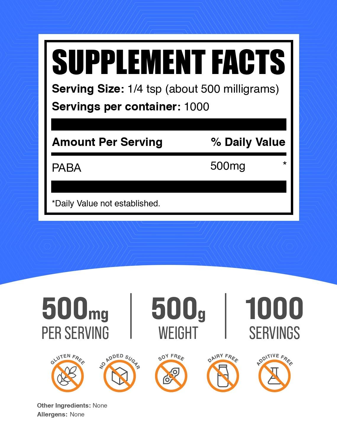 BulkSupplements PABA powder benefits