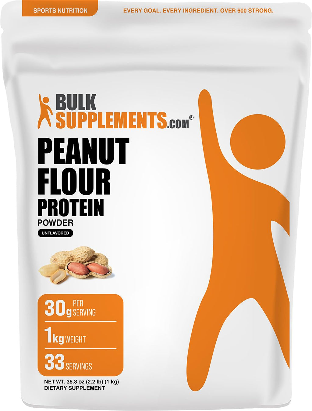 BulkSupplements peanut protein powder for muscle gain