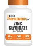 BulkSupplements Zinc Glycinate 30 mg capsules