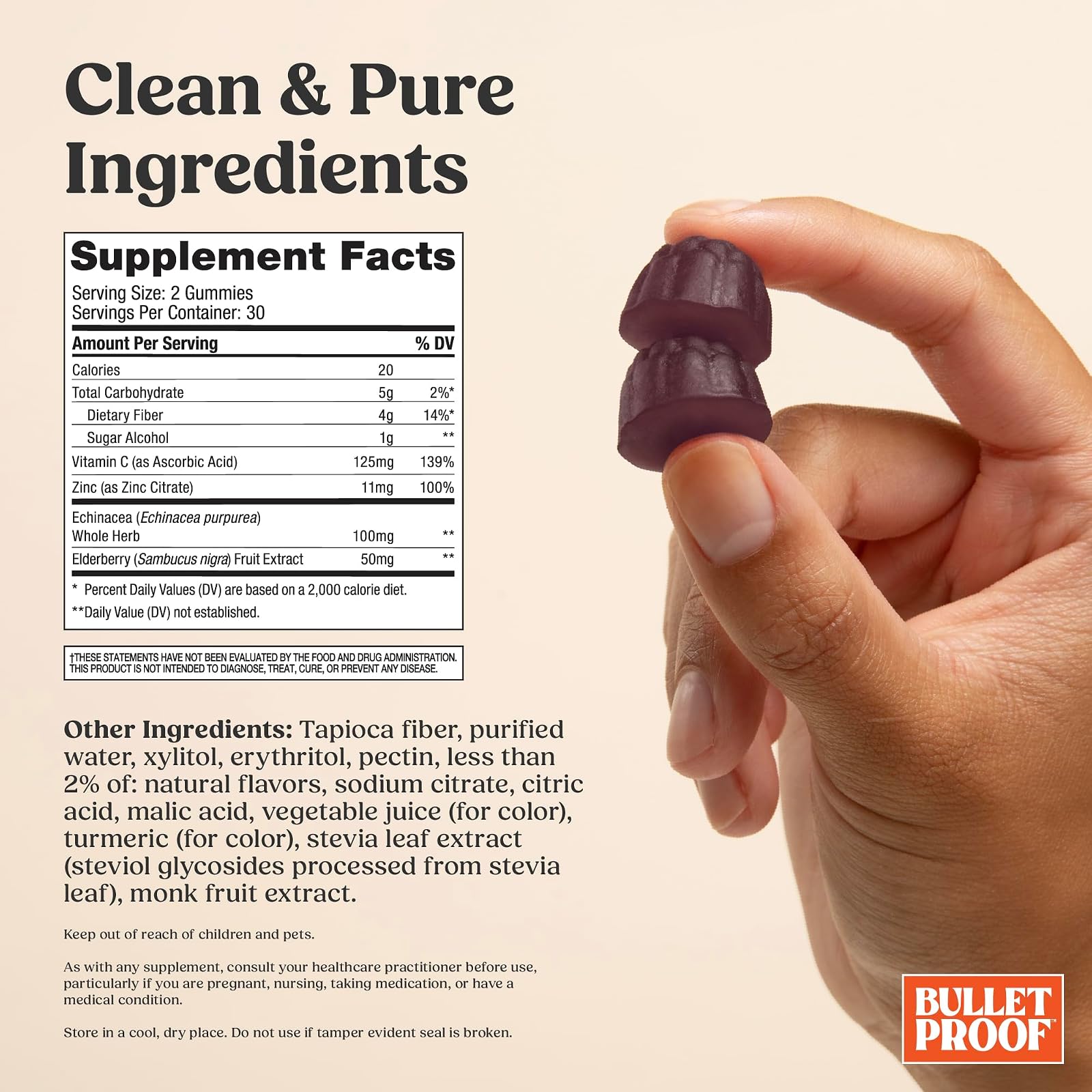 Bulletproof elderberry gummies 60 count
