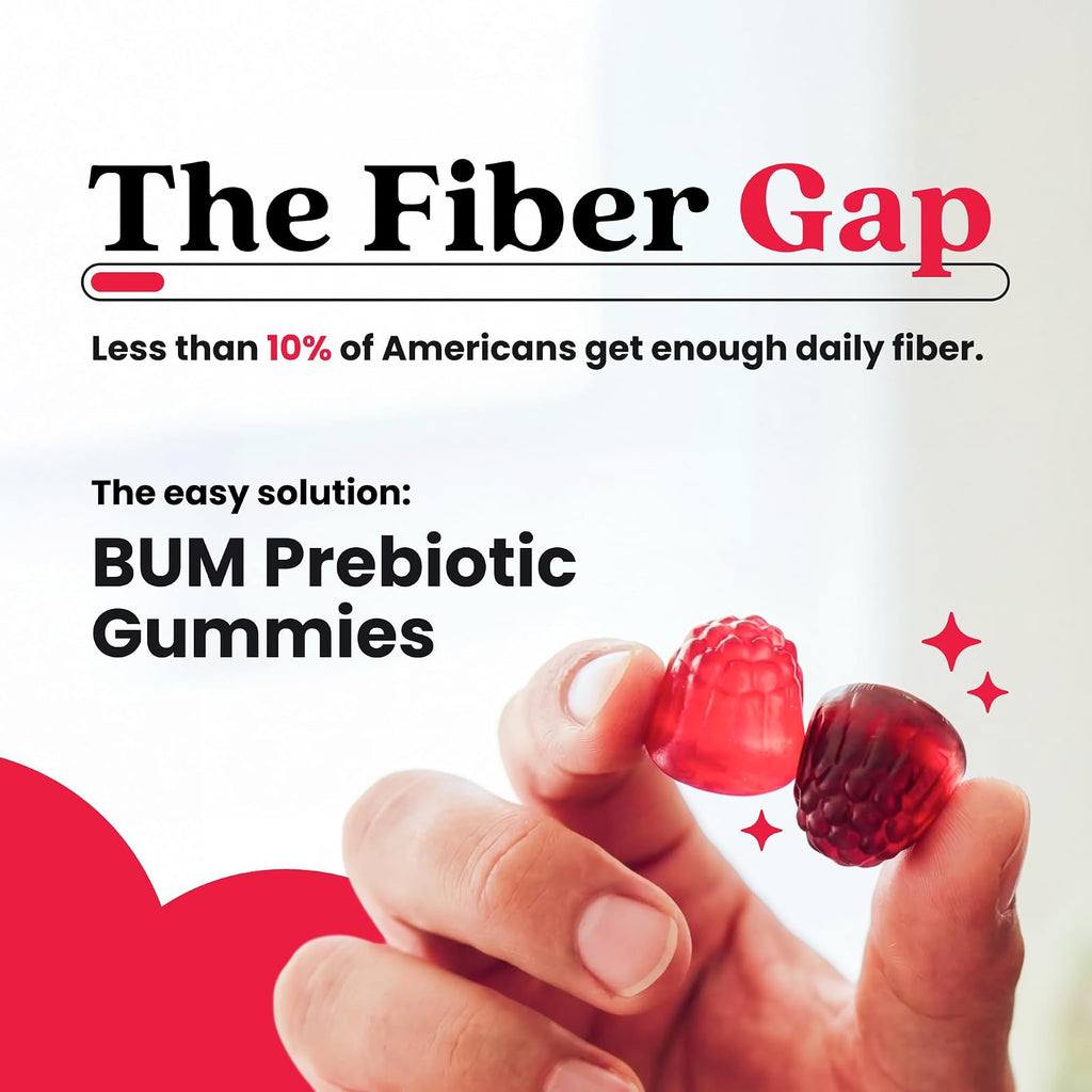 Bum fiber gummies with 4g prebiotic fiber
