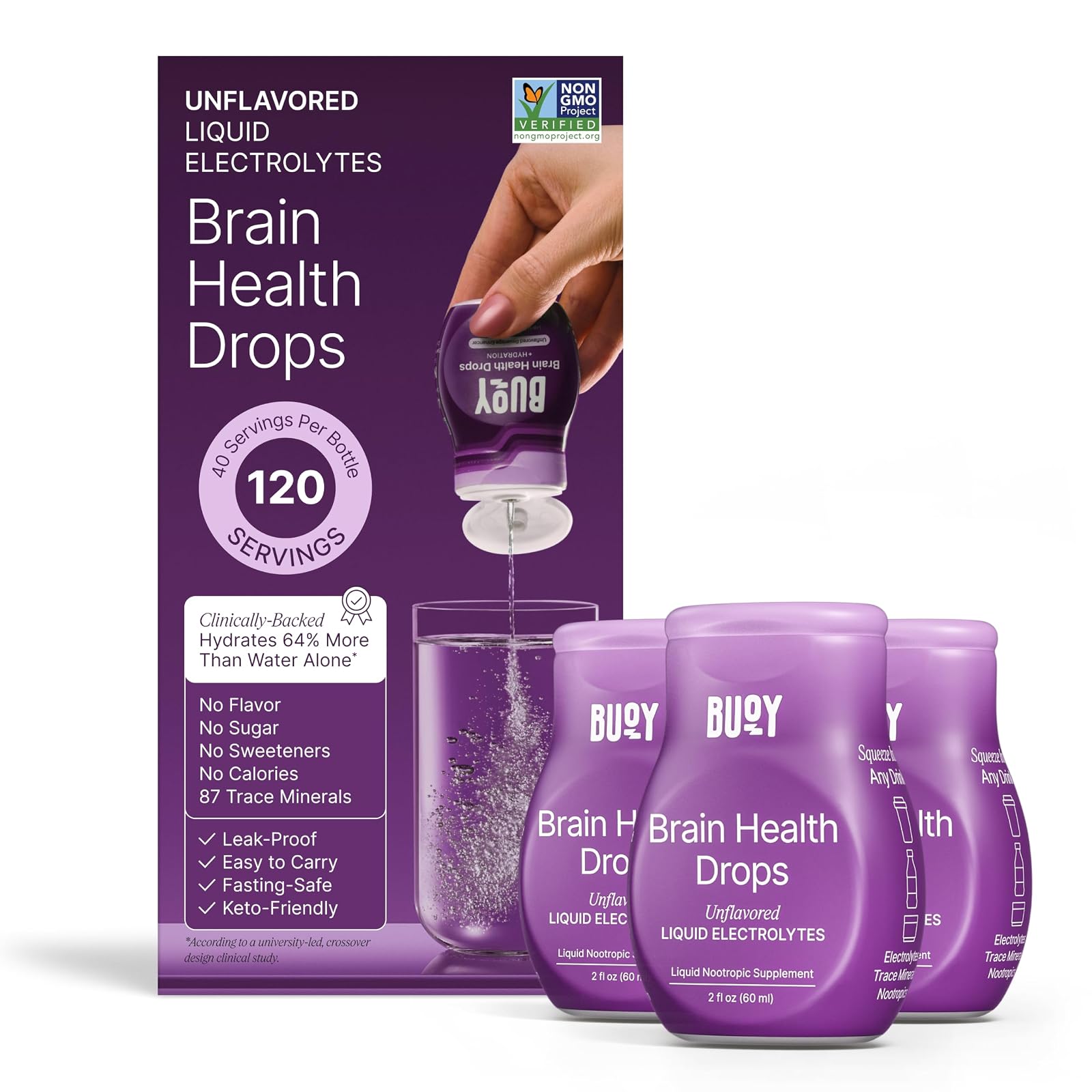 Buoy electrolyte drops for hydration