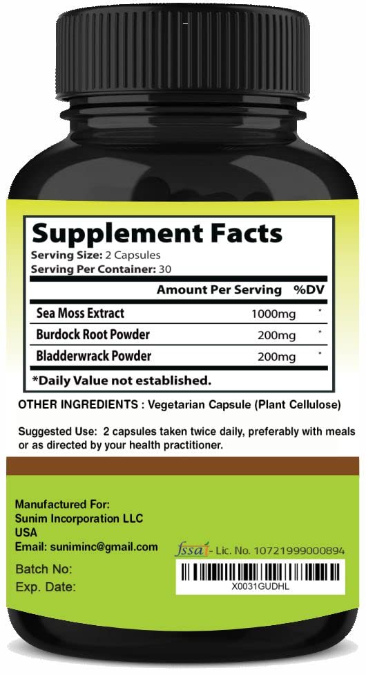 Burdock root and bladderwrack blend