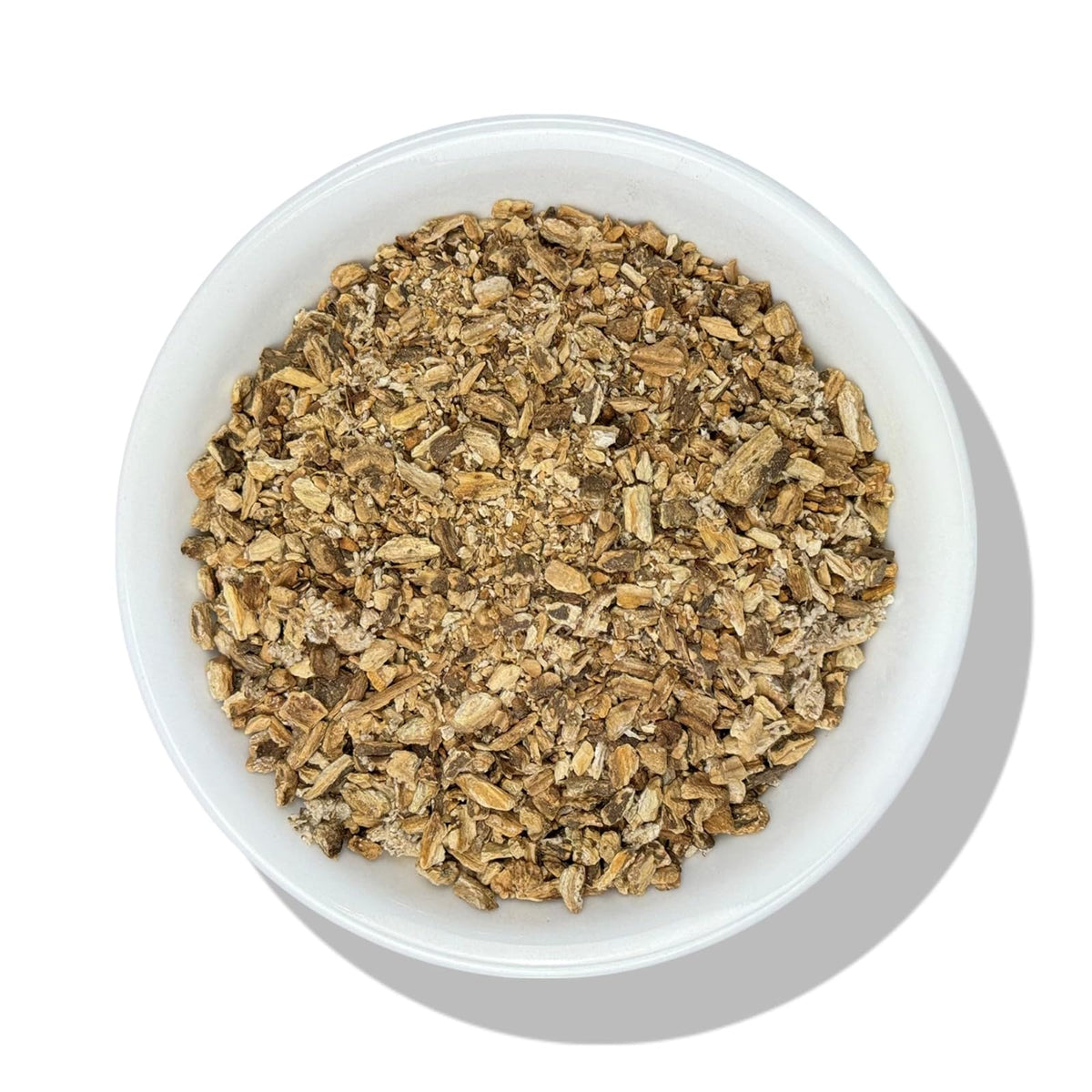 Burdock root cut and sifted