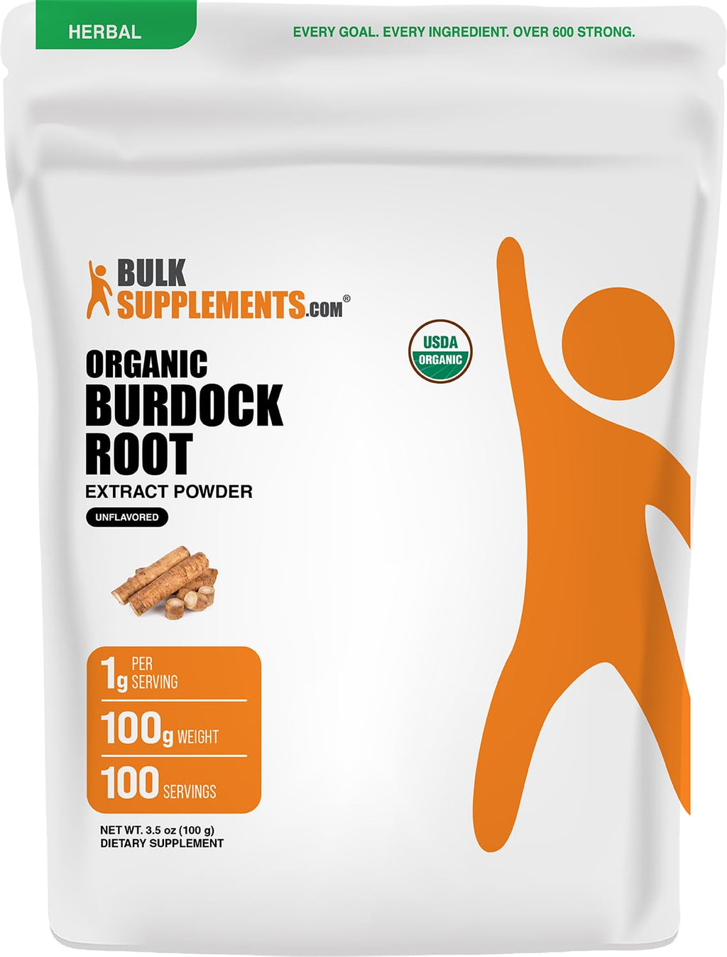 Burdock root extract vegan supplement
