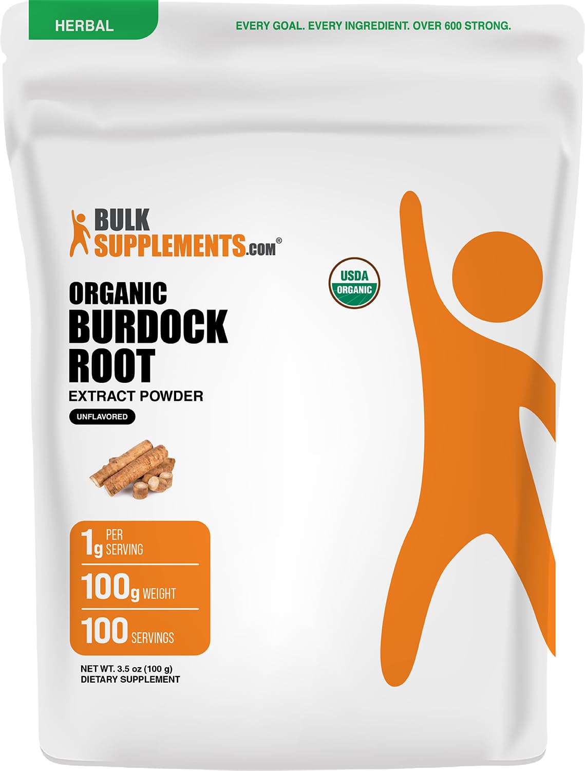 Burdock root extract vegan supplement