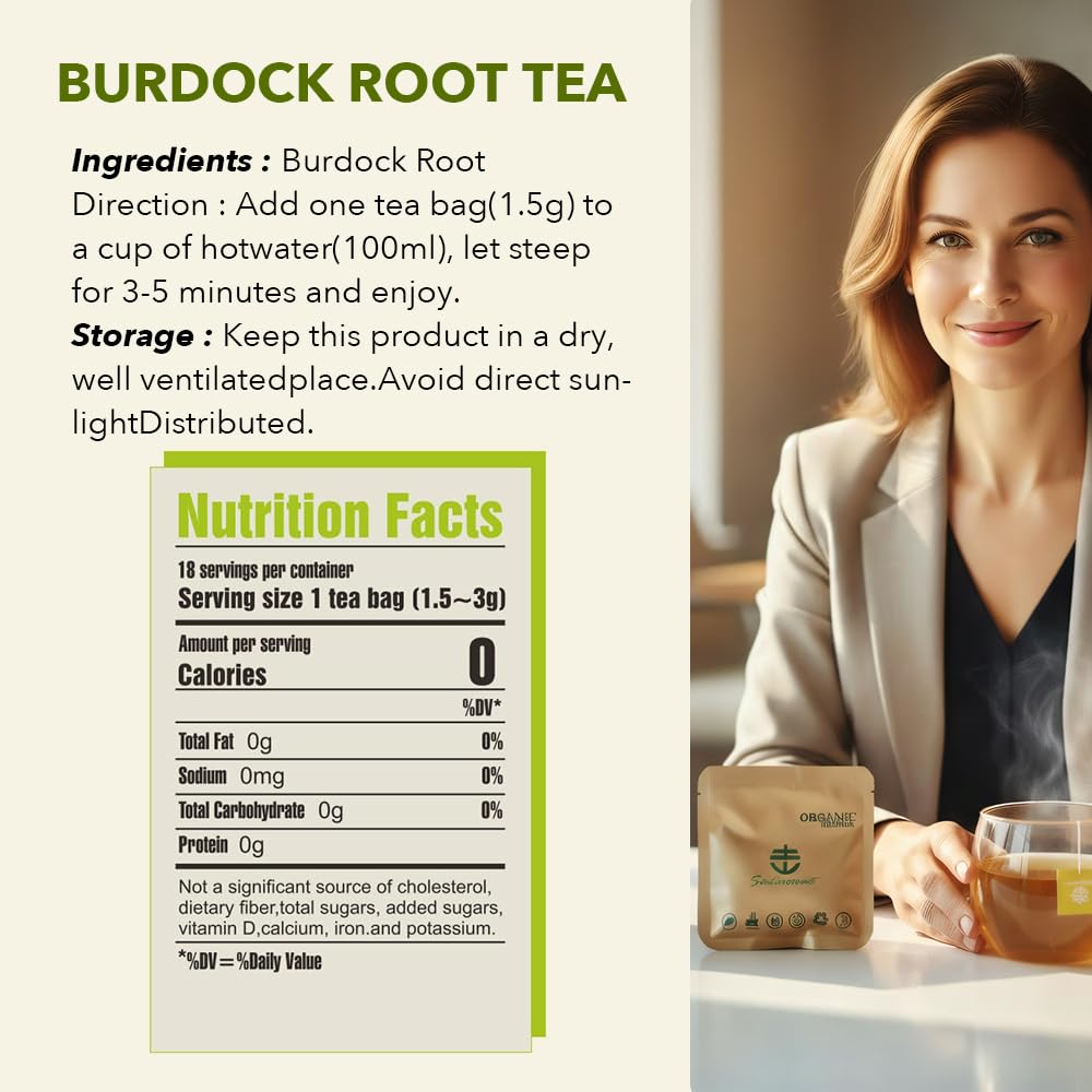 Burdock root tea for detox