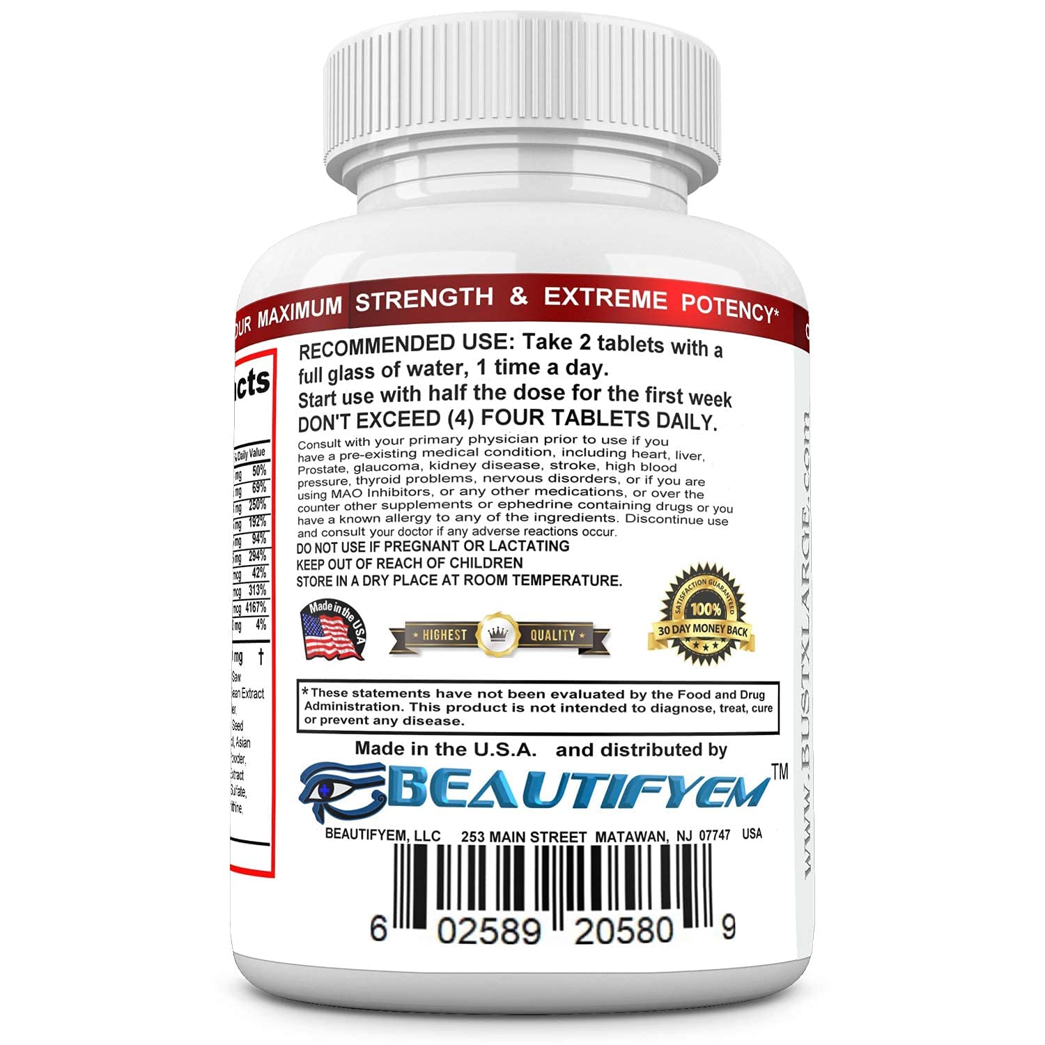 Bust X blended supplements benefits