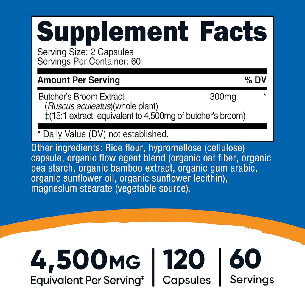 Butcher's Broom extract for healthy veins