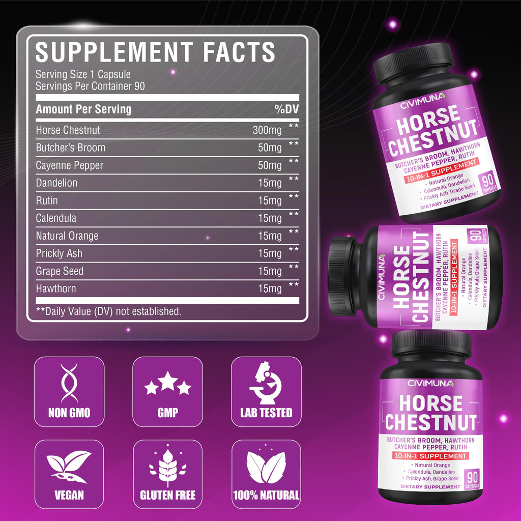 Butcher's broom root for vein support