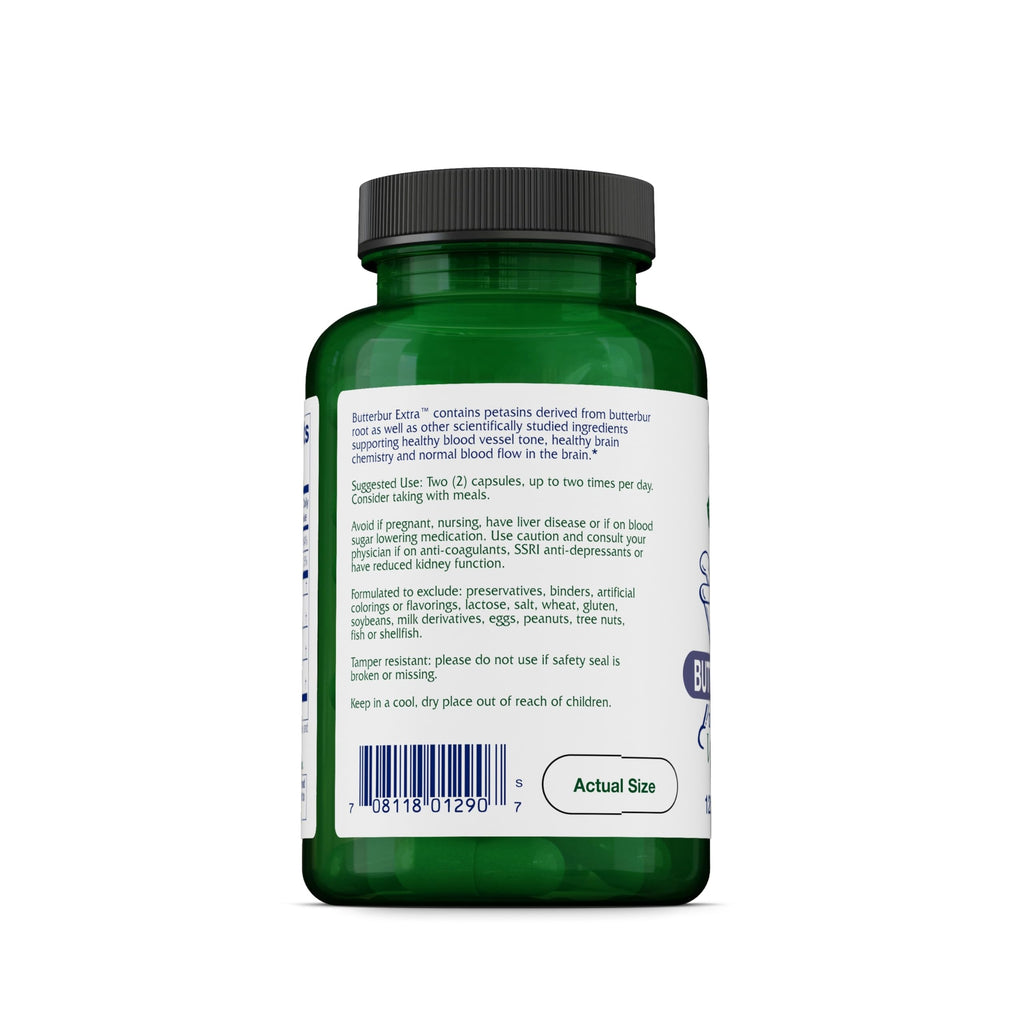 Butterbur capsules for improved brain chemistry