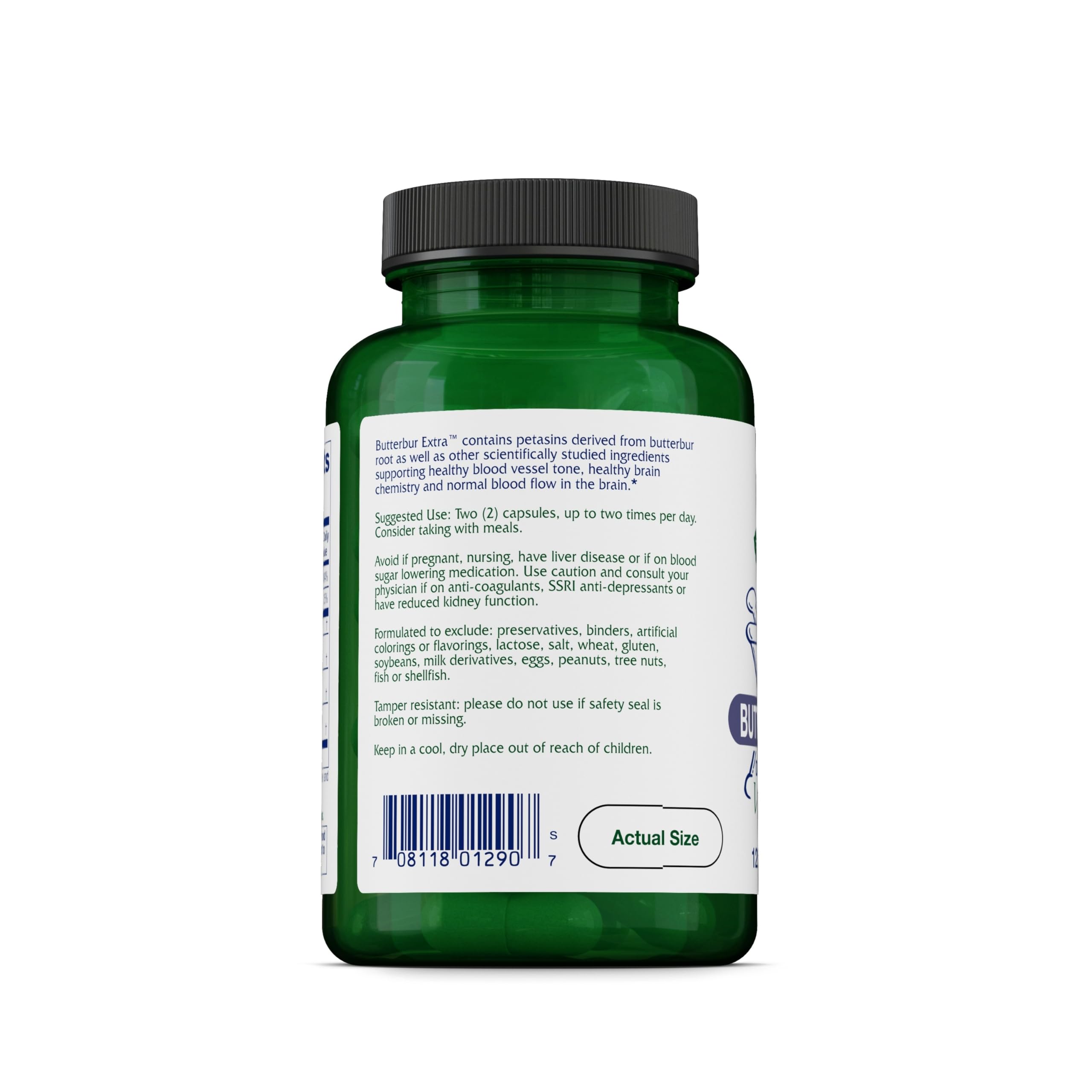Butterbur capsules for improved brain chemistry