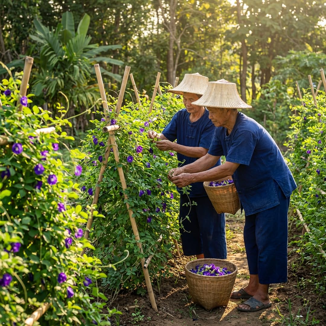 butterfly pea flower herbal infusion