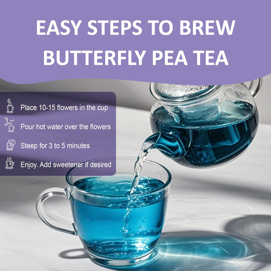 butterfly pea flower tea for natural colour